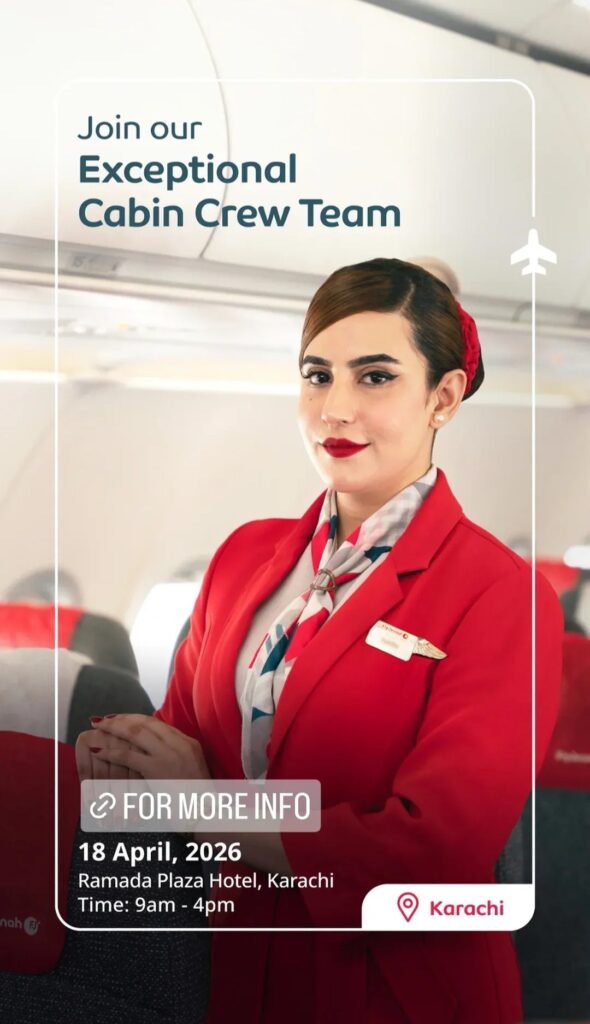 Fly Jinnah Cabin Crew Jobs 2026 Karachi Open Day – Apply Now | Latest ...