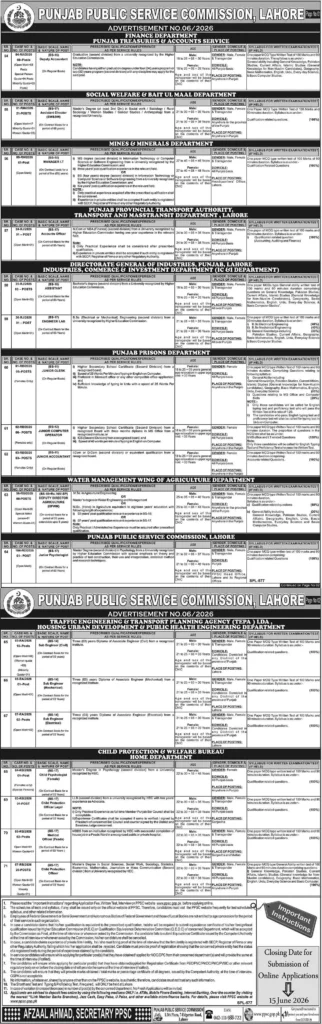 PPSC Multiple Positions Jobs 2026 – Multiple Vacancies | Last Date 15 ...